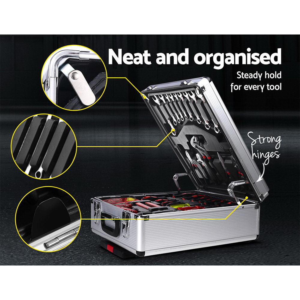 786pcs Tool Kit Trolley Case Set Mechanics Box Toolbox Silver– Dodosales
